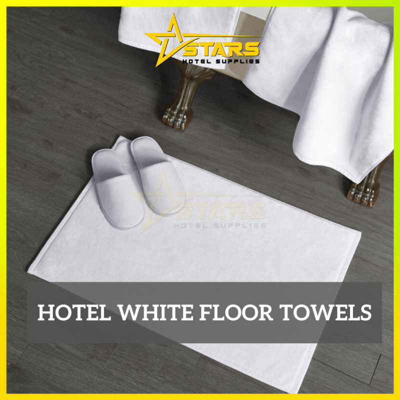 100% Cotton White Floor Mat 200g/300g - STARS Hotel Supplies